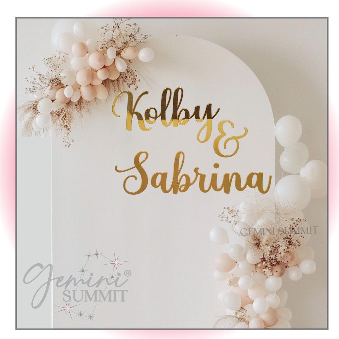 Custom Backdrop Sign, Name Sign for Weddings, Birthday Party Signs ...