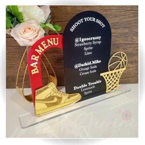 Sneaker Ball Bar Menu Triple Arch Bar Sign Custom Cocktails - Etsy