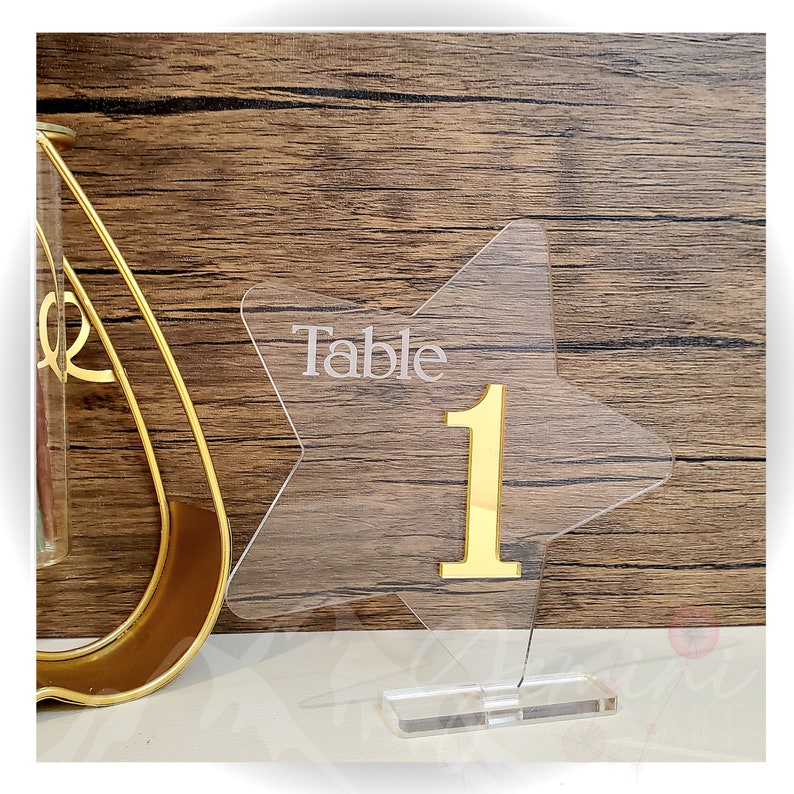 Star Table Numbers Wedding Table Numbers Table Number for - Etsy