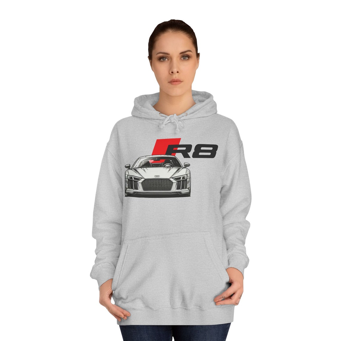 Audi R8 Supercar Lineart Style Hoodie Unisex Gift for Petrolhead ...