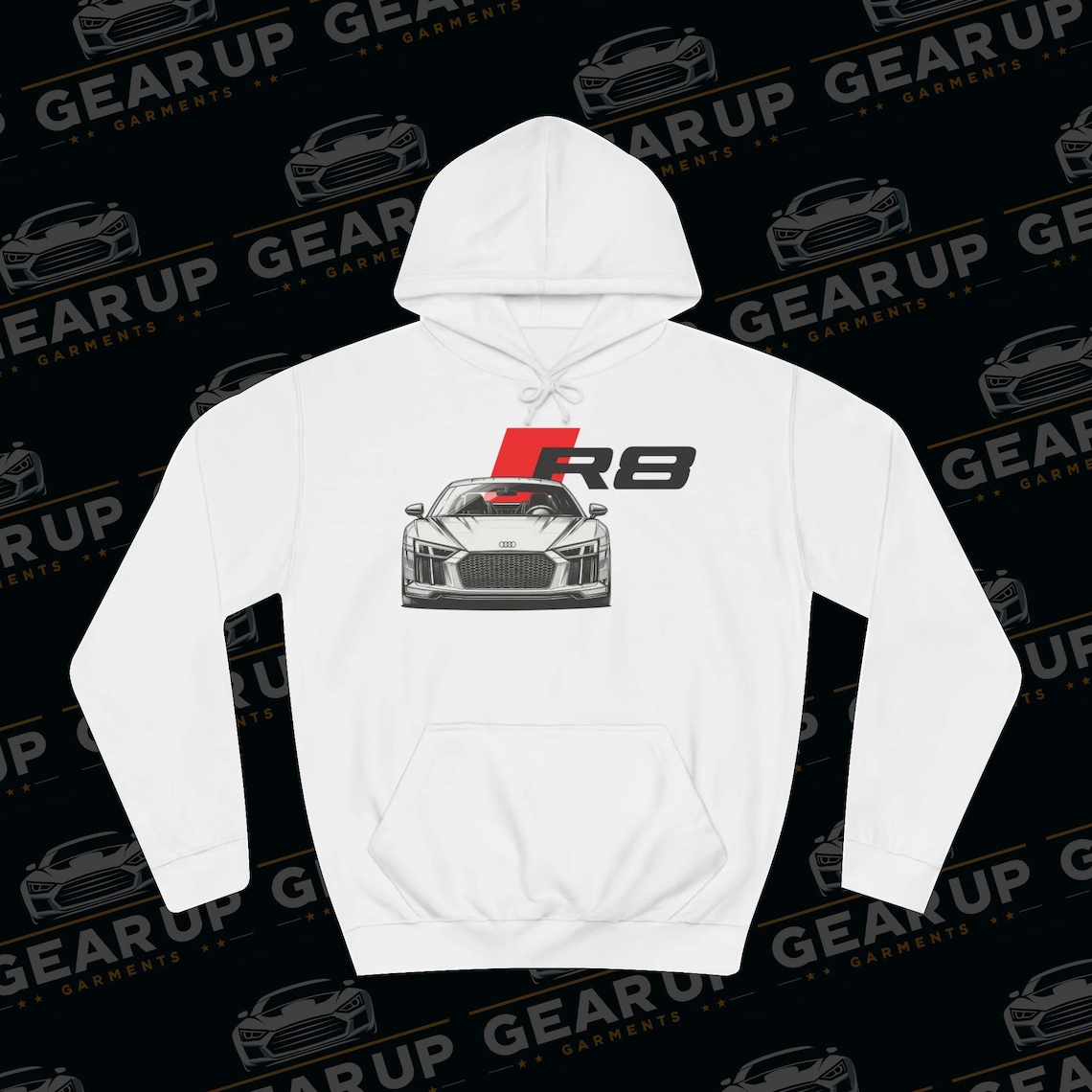Audi R8 Supercar Lineart Style Hoodie Unisex Gift for Petrolhead ...