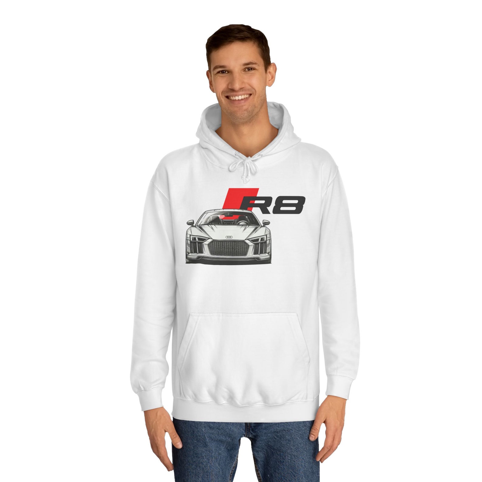 Audi R8 Supercar Lineart Style Hoodie Unisex Gift for Petrolhead ...