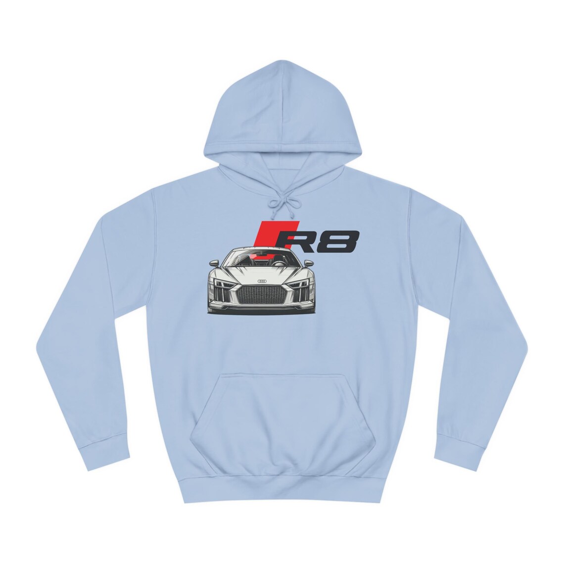 Audi R8 Supercar Lineart Style Hoodie Unisex Gift for Petrolhead ...
