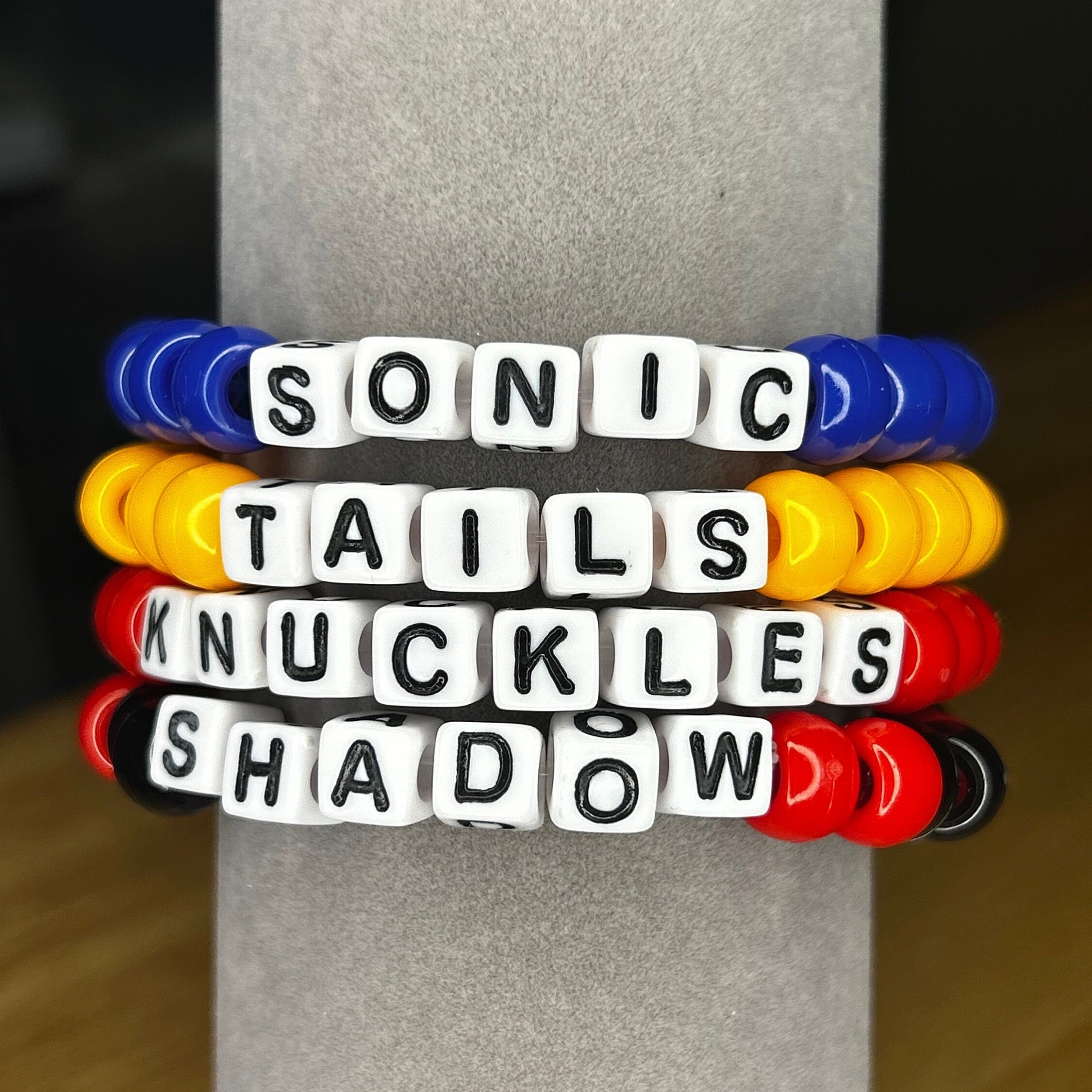 Sonic Collection, Friendship Bracelets, Pony Bead Bracelet, Handmade - Etsy