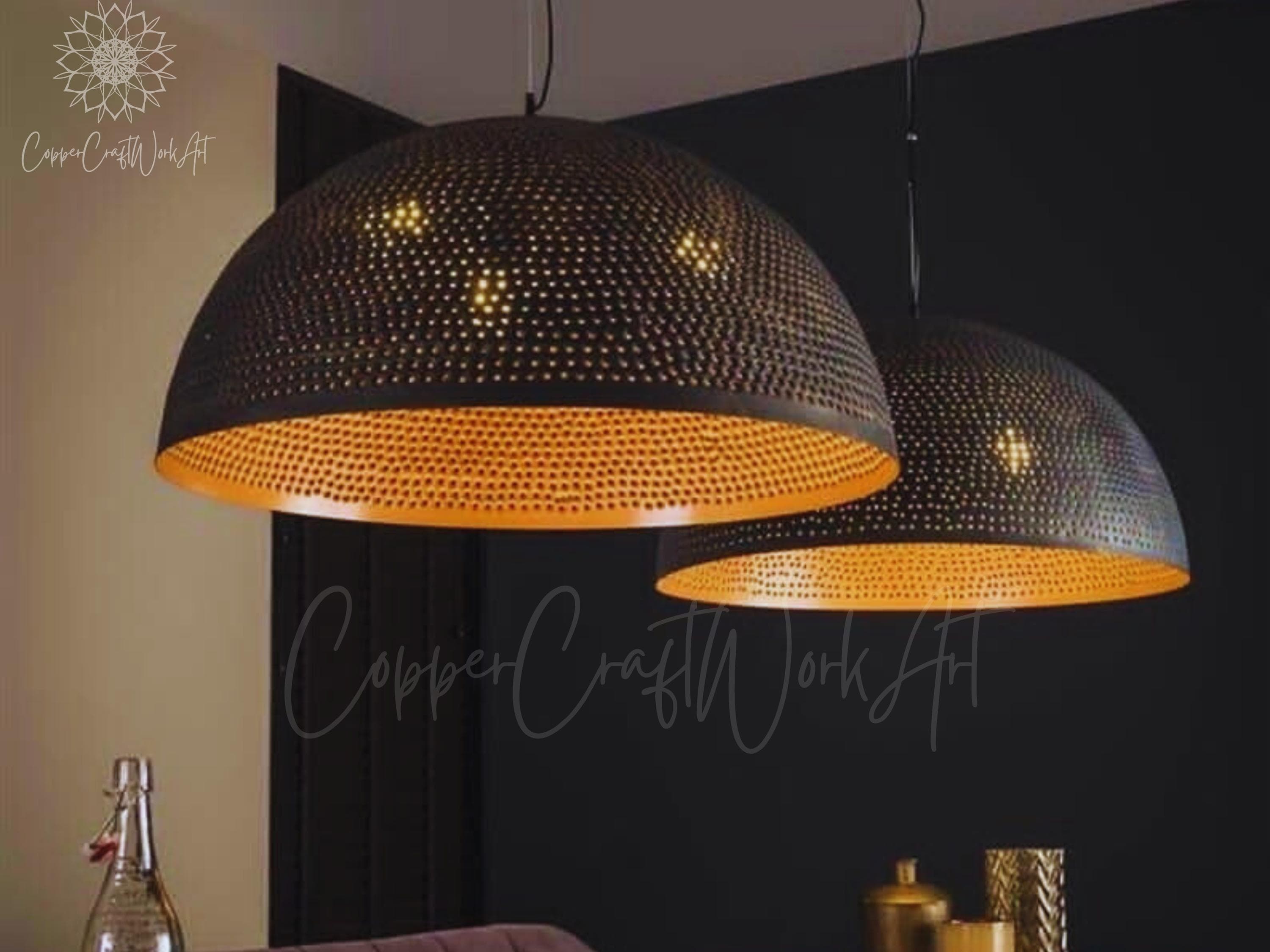 Black Dome Pendant Light, Black Dome Light,dome Metal Pendant, Light ...