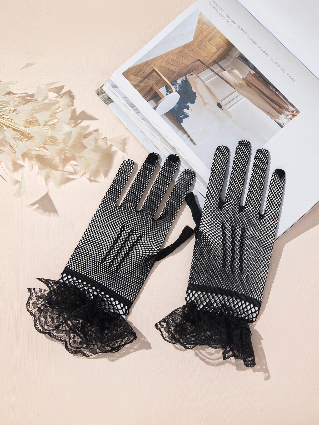 Elegant Lace Trim Gloves - Etsy