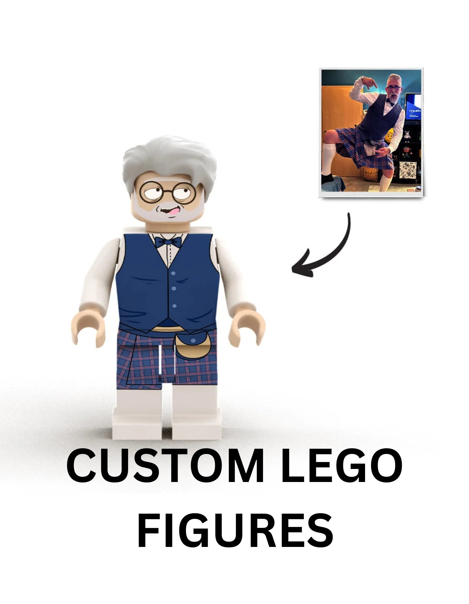 Custom Minifigure of Couple Personalized Minifig With Engraved Base and ...