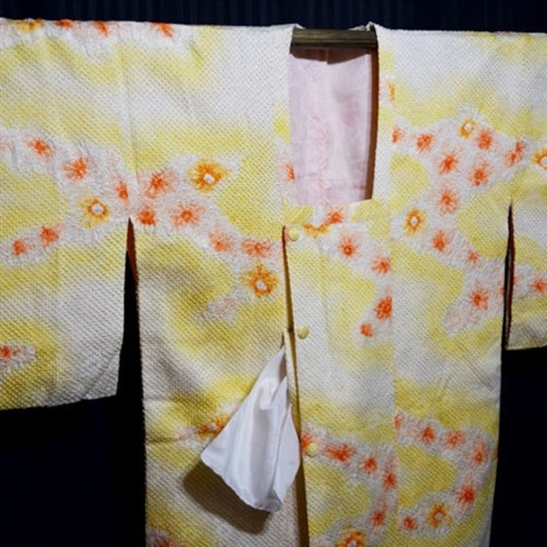 Michiyuki Kimono Jacket Vintage Japanese Shibori - Buttercup - Etsy