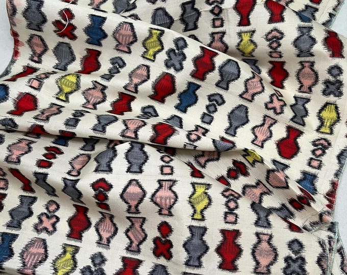 Vintage Japanese Kimono Fabric Yardage Upcycle Repurposed Silk - Ikat ...