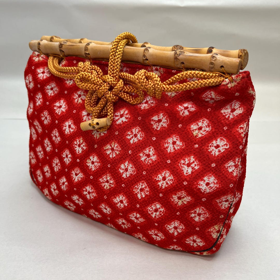 Kinchaku Purse Japanese Drawstring Pouch Bag Kimono Traditional Cinched ...