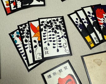 Vintage Japanese Hanafuda Card Game Set Traditional Tengu Cards ...
