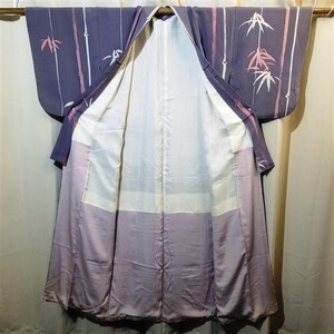 Vintage Japanese Kimono Silk Womans Kimono Authentic Rozome Roketsuzome ...