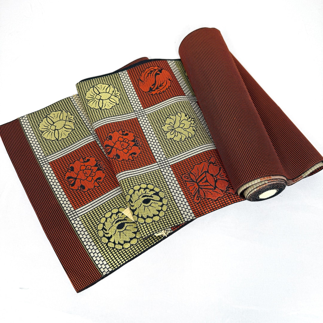 Vintage Japanese Kimono Obi Fabric Bolt Silk Yardage Upcycle Repurposed ...