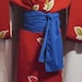 Vintage Japanese Girl's Kimono Robe Red Juban Underkimono - Embroidered ...