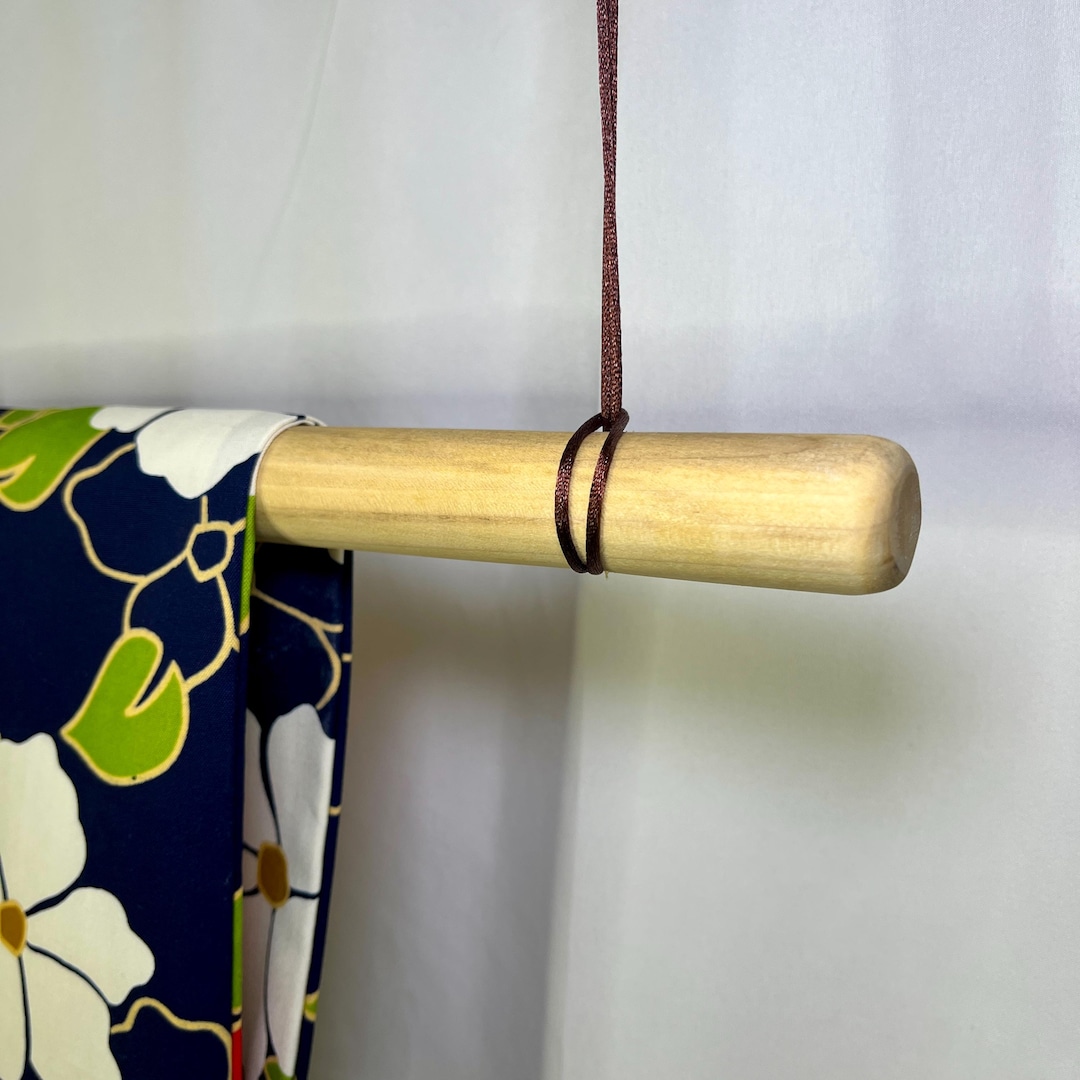 60" Kimono Display Rod Wooden Hanger Pole for Japanese Kimono Haori ...