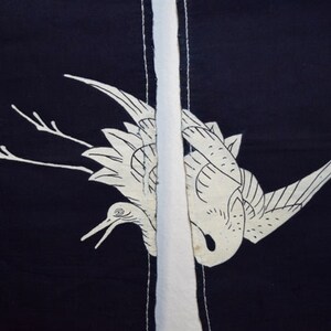 Noren Curtain Vintage Japanese Indigo Cotton 3 Panel Noren - Bridal ...