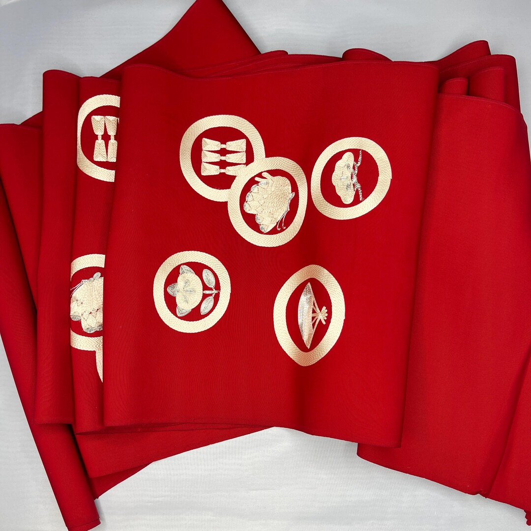 Vintage Japanese Kimono Fabric Unfinished Obi Upcycle Repurposed Silk ...