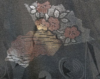 Woman's Haori Jacket Vintage Japanese Black Silk Kimono Jacket Sparkle ...