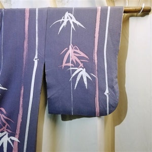 Vintage Japanese Kimono Silk Womans Kimono Authentic Rozome Roketsuzome ...