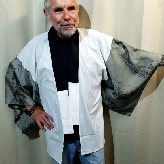 Vintage Japanese Man's Kimono Underkimono Han Juban Half | Etsy