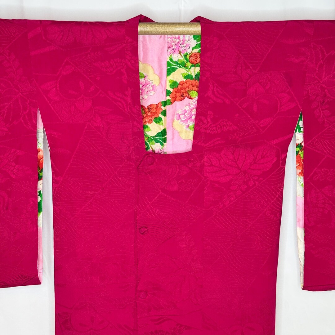 Vintage Japanese Michiyuki Jacket Kimono Coat Woman's - Rinzu Silk - Etsy