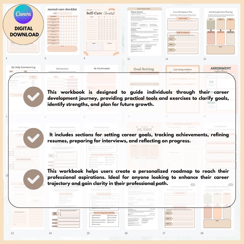 Career Coaching Workbook, Career Networking Skills Workbook, Career ...