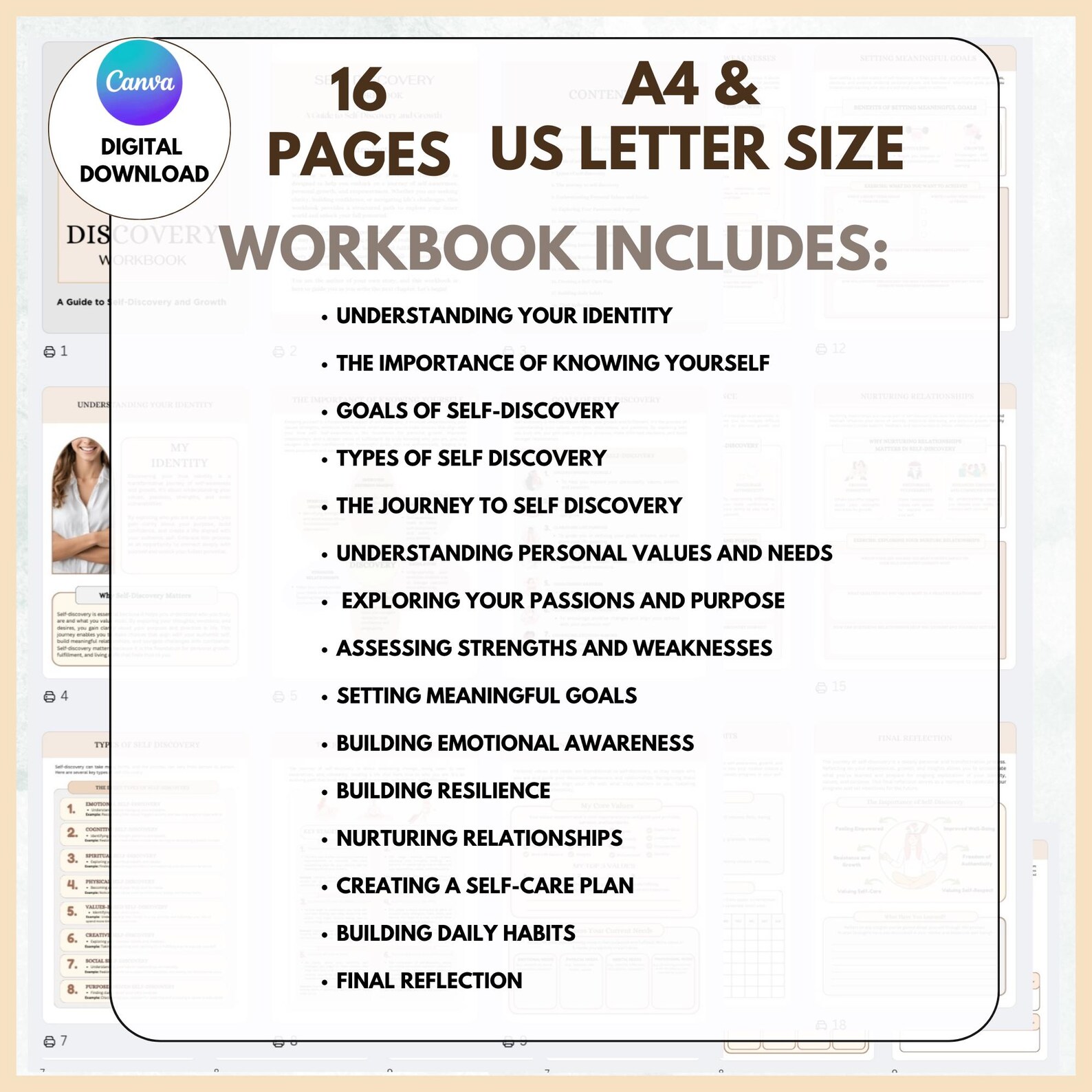 Self Discovery Workbook, Career Coaching Workbook , Done for You, Life ...