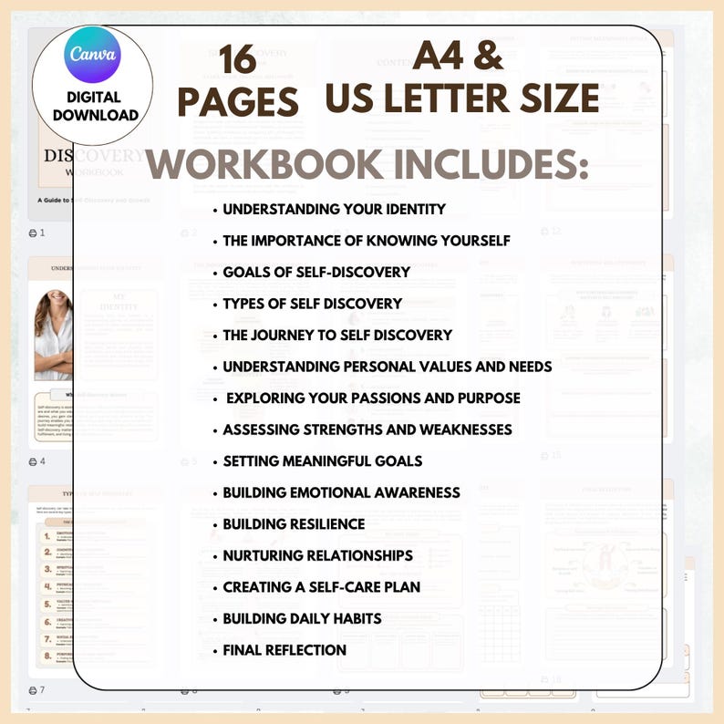 Self Discovery Workbook, Career Coaching Workbook , Done for You, Life ...