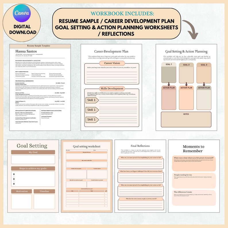 Career Coaching Workbook, Career Networking Skills Workbook, Career ...