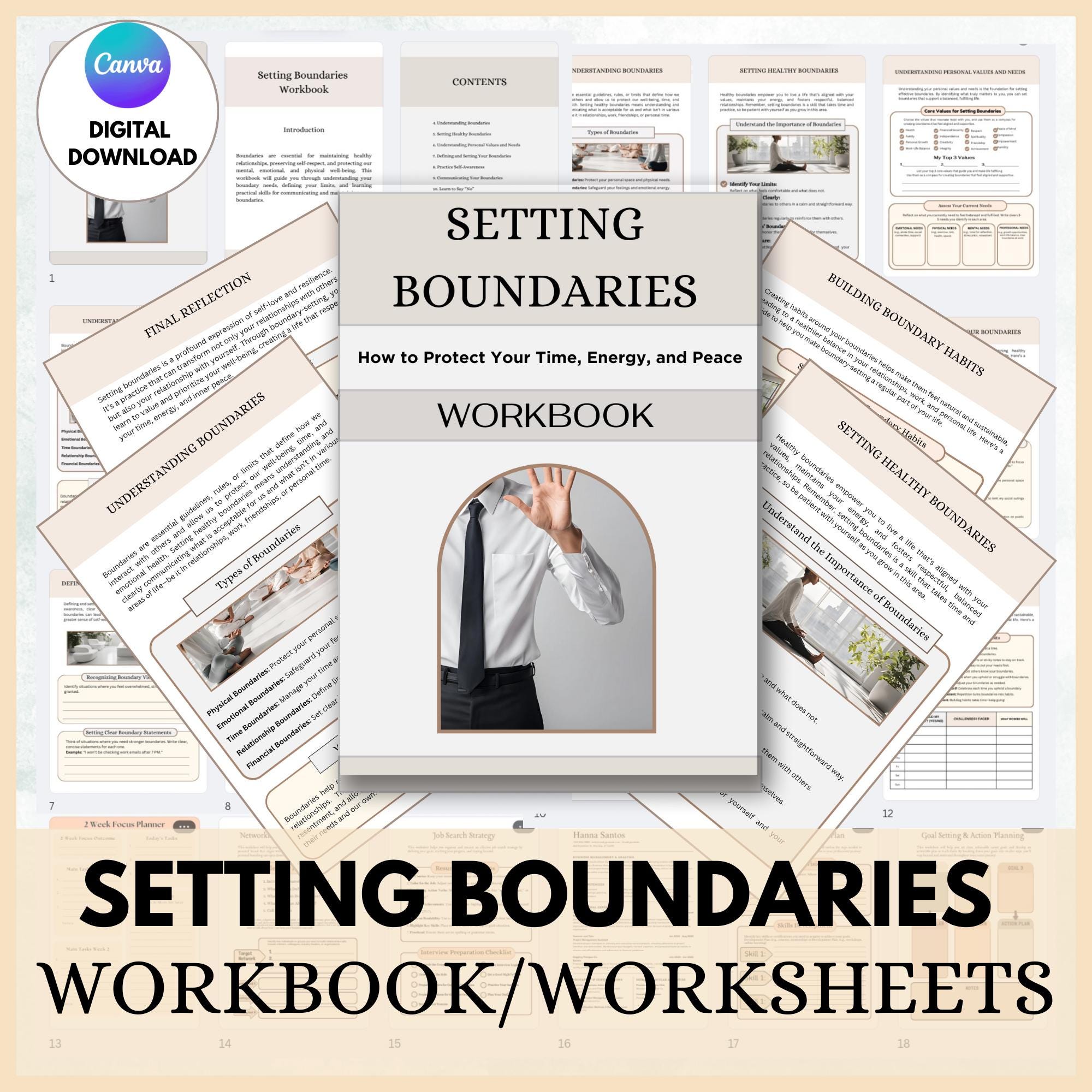 Setting Boundaries Workbook Printable, Boundaries Workbook, Boundaries ...