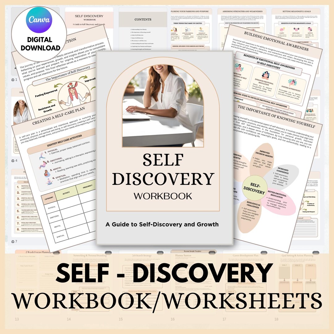 Self Discovery Workbook, Career Coaching Workbook , Done for You, Life ...