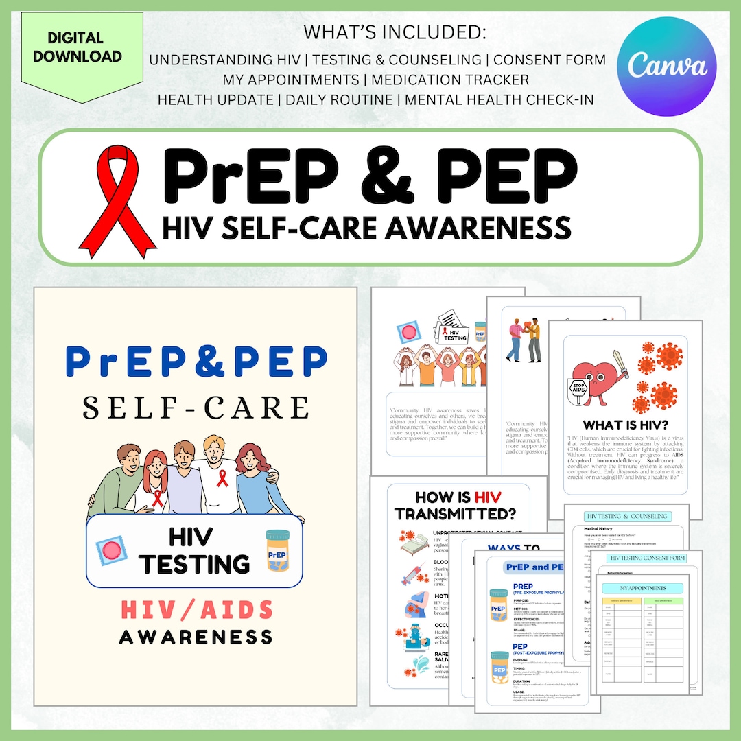 HIV/AIDS Awareness Planner: Prep/pep Self-care (digital Download) - Etsy