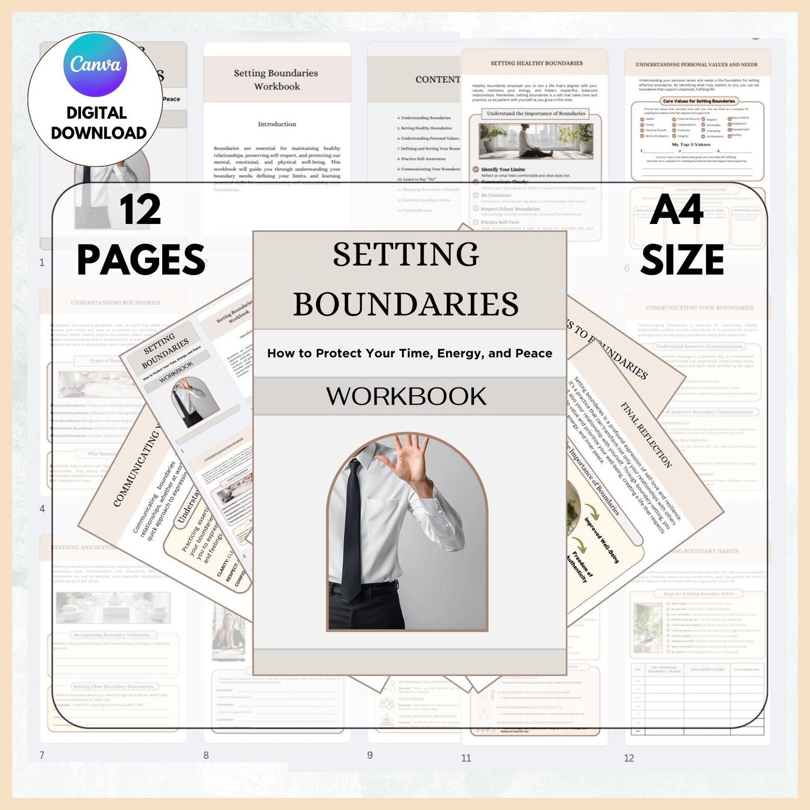 Setting Boundaries Workbook Printable, Boundaries Workbook, Boundaries ...