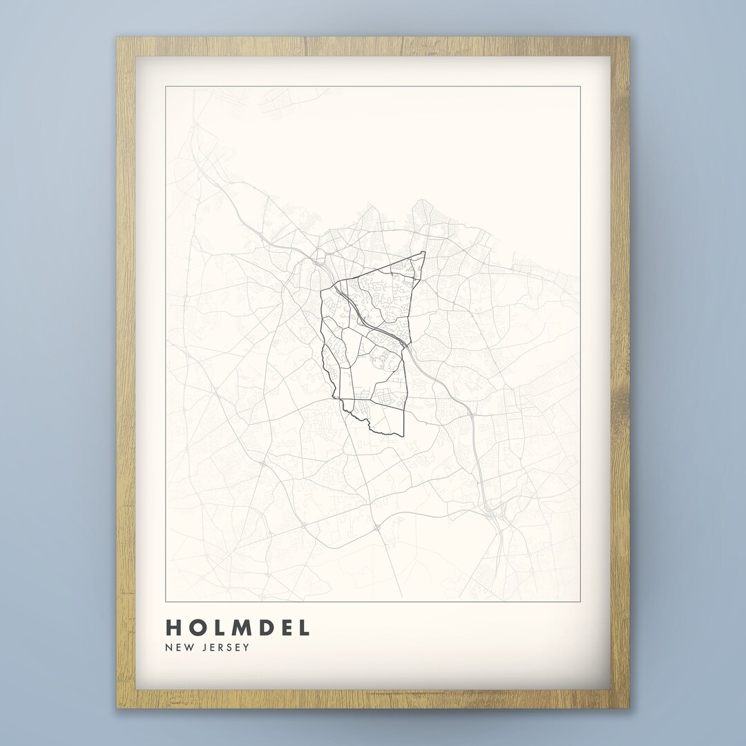 Holmdel, NJ Map New Jersey City/town Poster - Etsy
