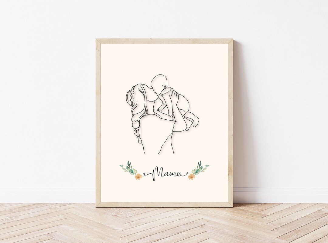 Mother's Day Printable, Mama Poster, Gift Ideas for Mom, Mom and Baby ...