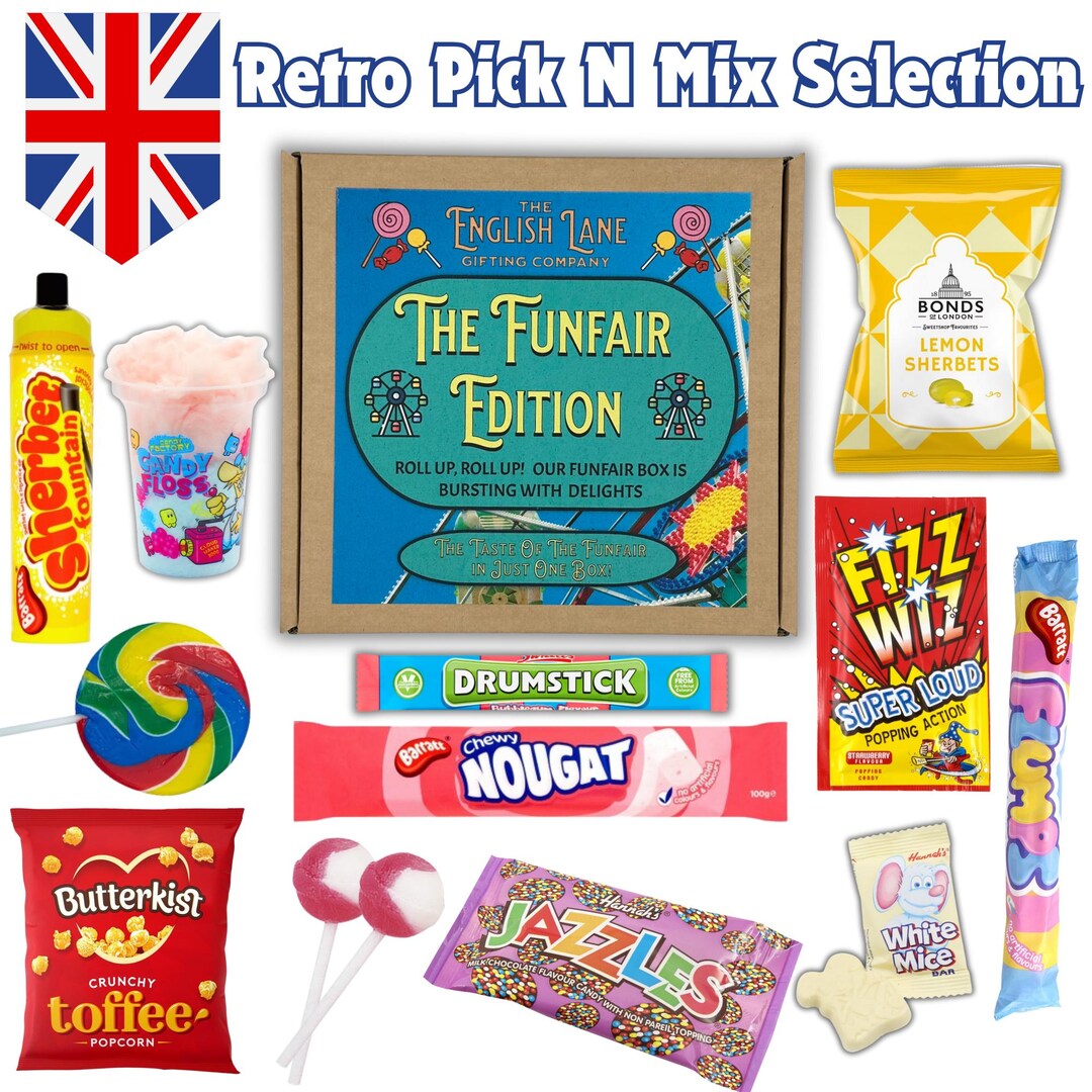A Retro Fun Fair Pick N Mix Sweets Box Great for Gifting, Parties ...