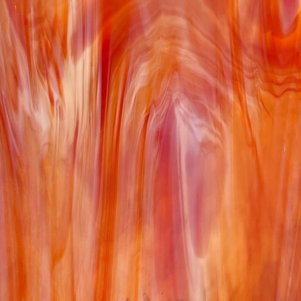 Clear Orange Art Glass - Etsy