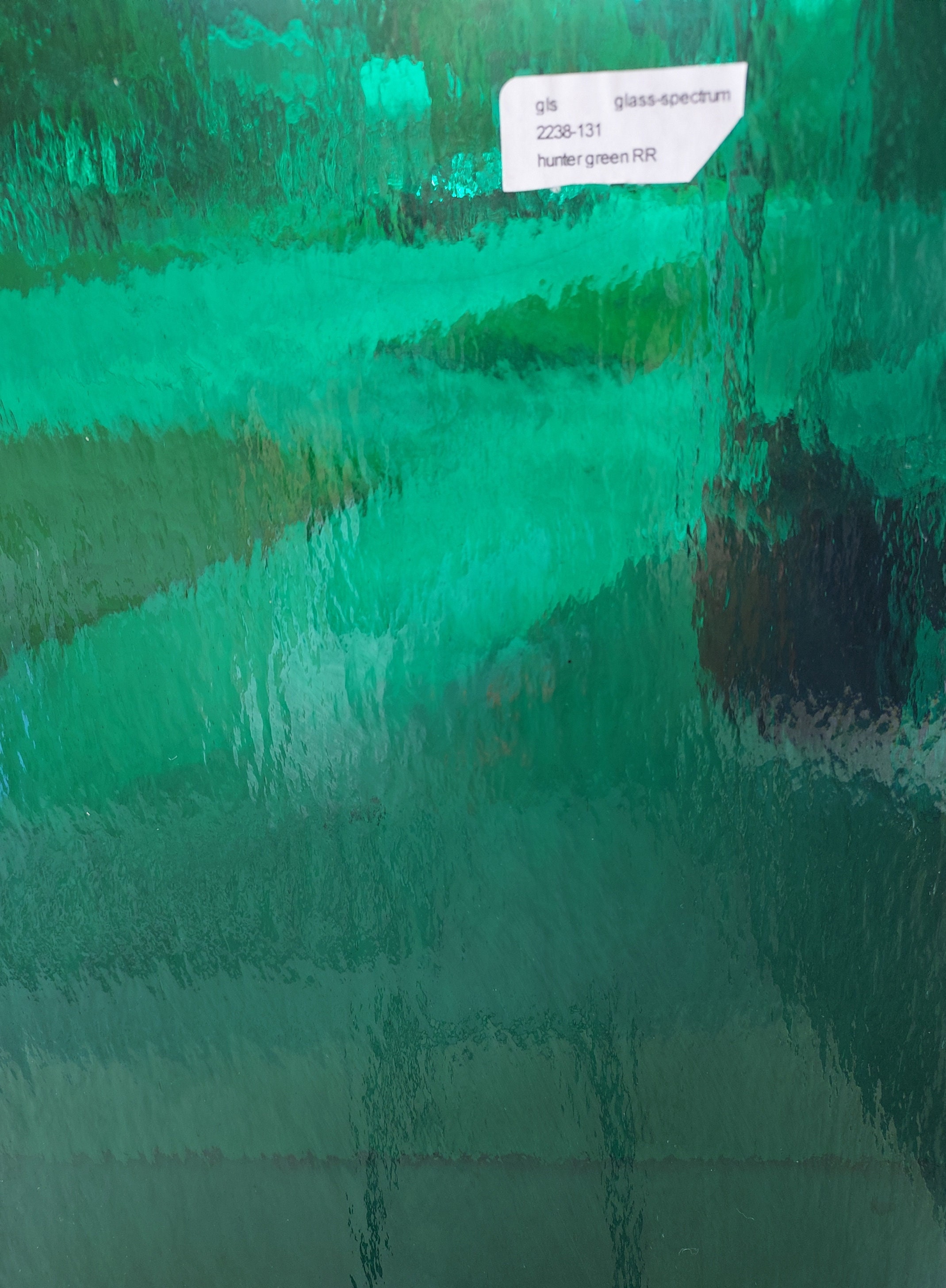 12 X 12 Stained Glass Sheet Hunter Green Rough Roll Spectrum Stained ...