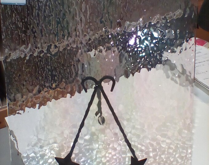 Clear Iridescent Hammered Glass - 100H-F-IR - Spectrum / Oceanside ...