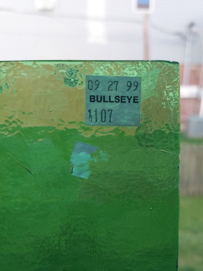 Bullseye 10 X 10 Stained Glass Sheet Bullseye Green Cathedral Soft ...