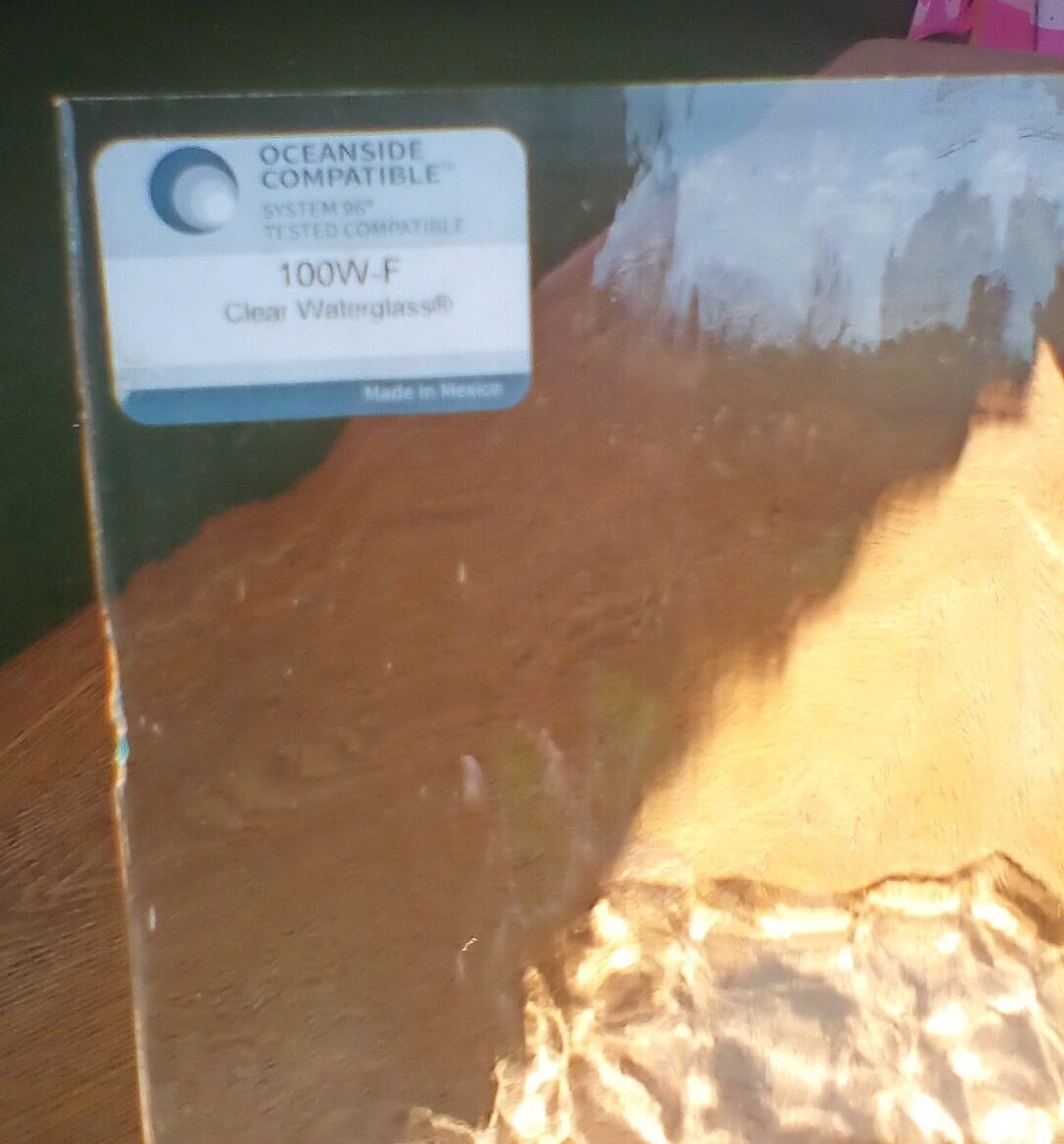 Clear Waterglass - FUSIBLE - 12" X 12" Glass Sheet - OGT 100W - F ...