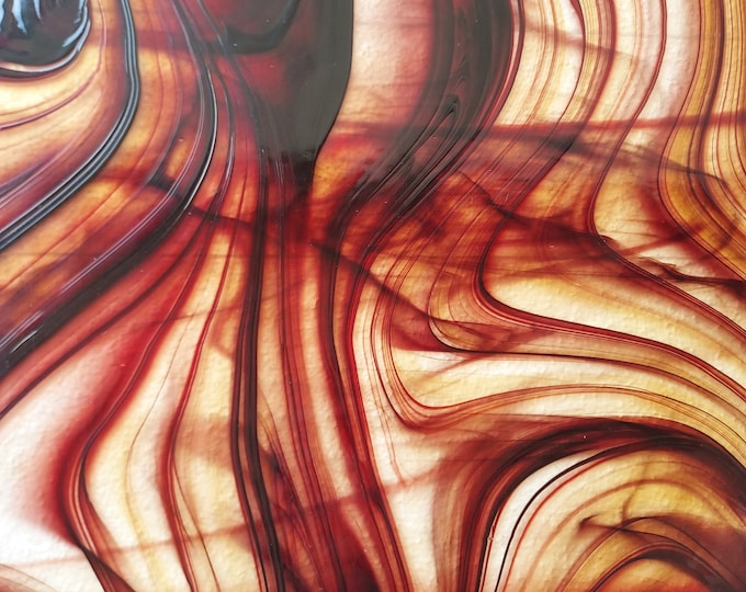 12" X 12" Stained Glass Sheet - Original Spectrum Burgundy Baroque ...