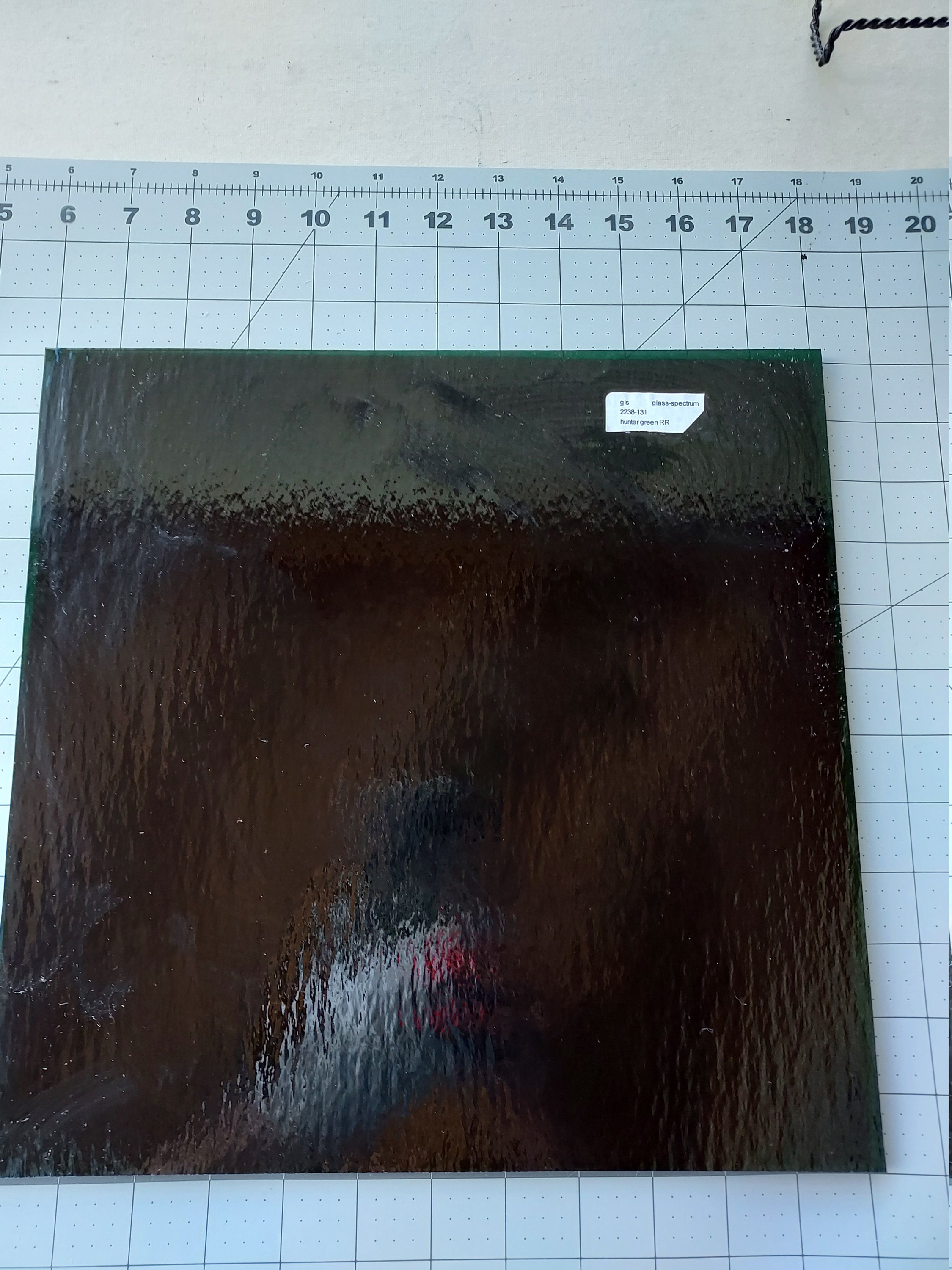 12 X 12 Stained Glass Sheet Hunter Green Rough Roll Spectrum Stained ...