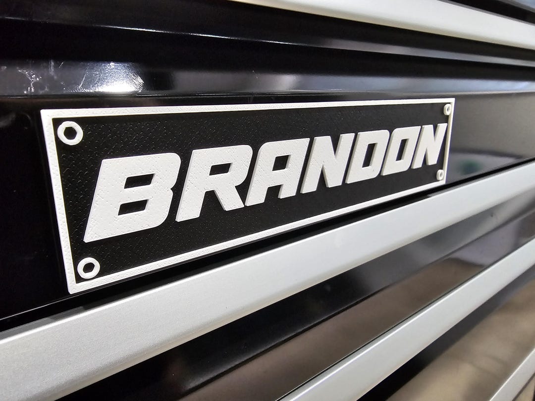 Personalized Toolbox Name Badge W/ Allen Head Bolt Theme | 2" Tall ...
