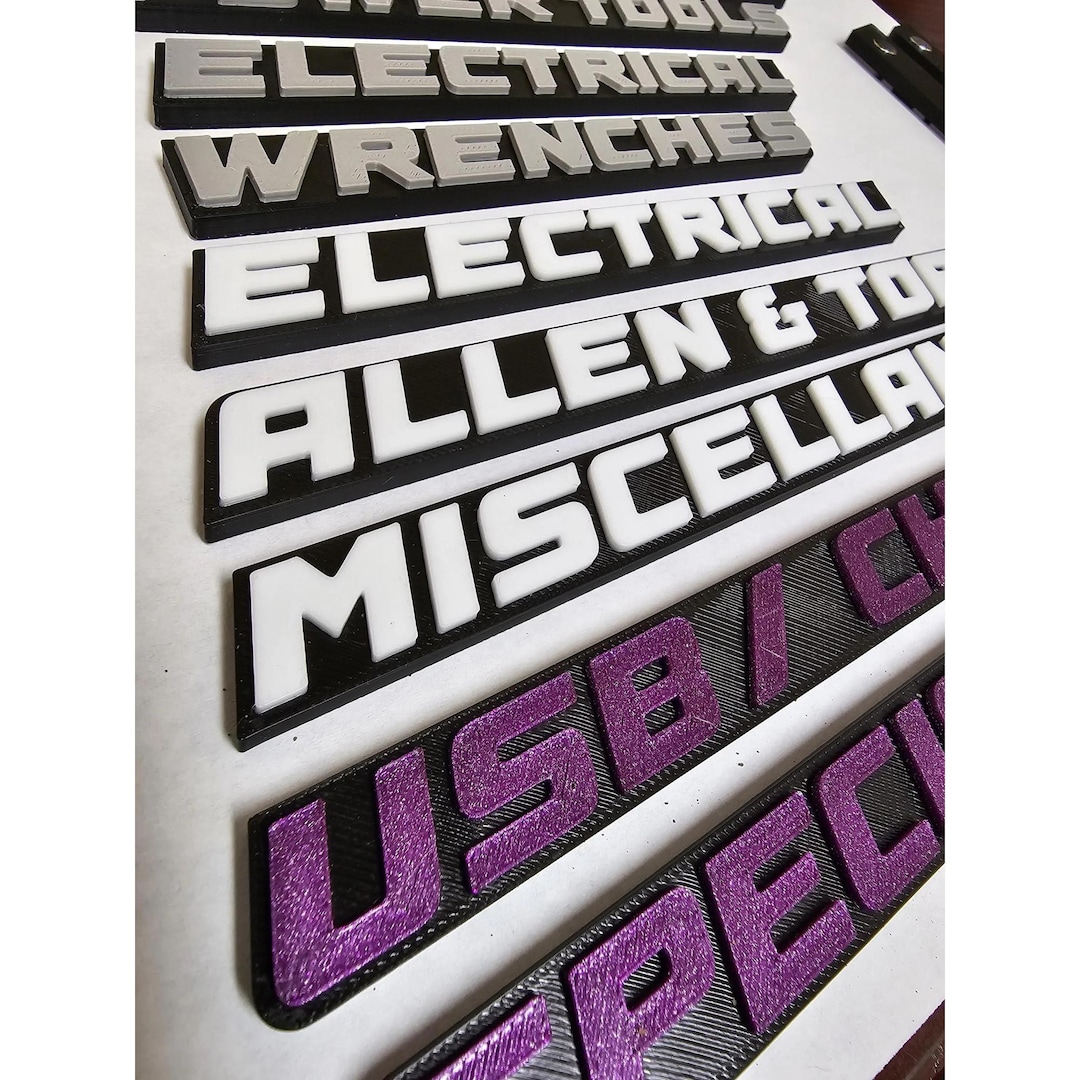 Toolbox Labels | Custom Magnetic Labels for Drawers, Cabinets ...