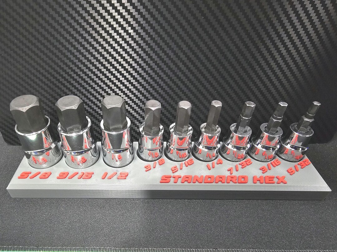 STANDARD Hex Socket Organizer for 9 Piece Pittsburgh Set From Harbor ...
