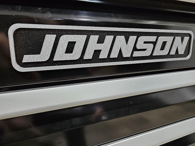 Personalized Magnetic Toolbox Name Badge With Border | 1.5" Tall ...