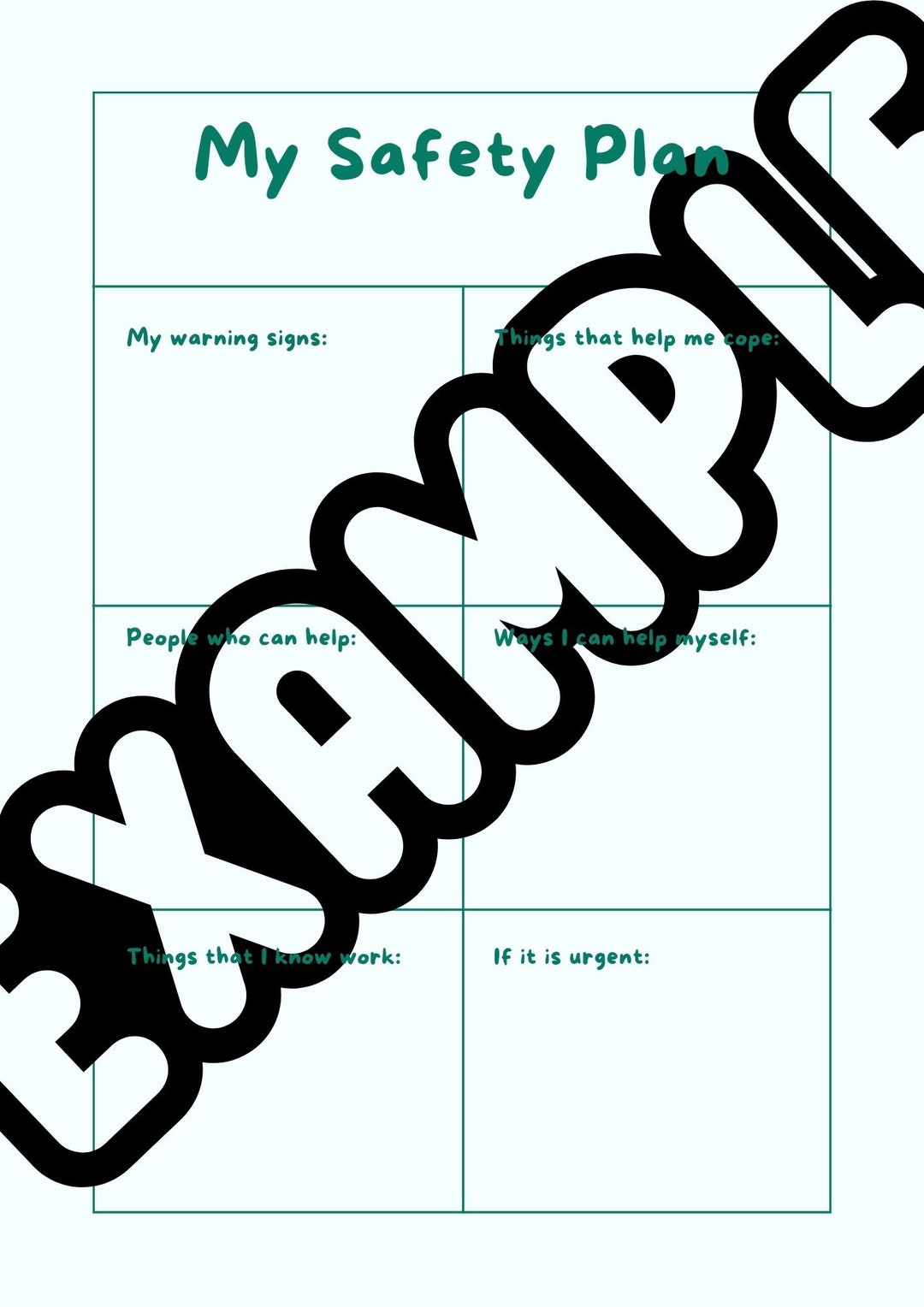 My Safety Plan - Etsy