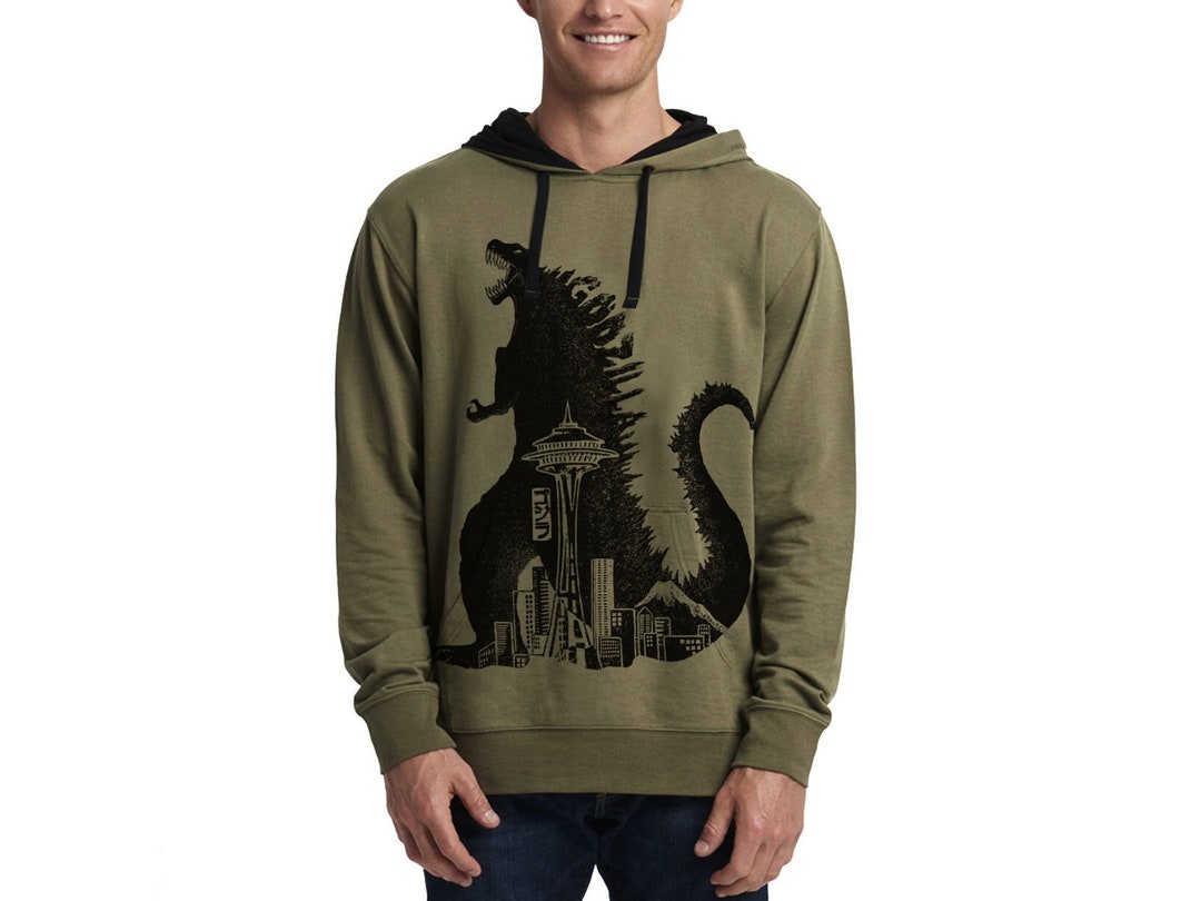 Unisex Seattle Godzilla Cotton Heavy Hoodie - Etsy