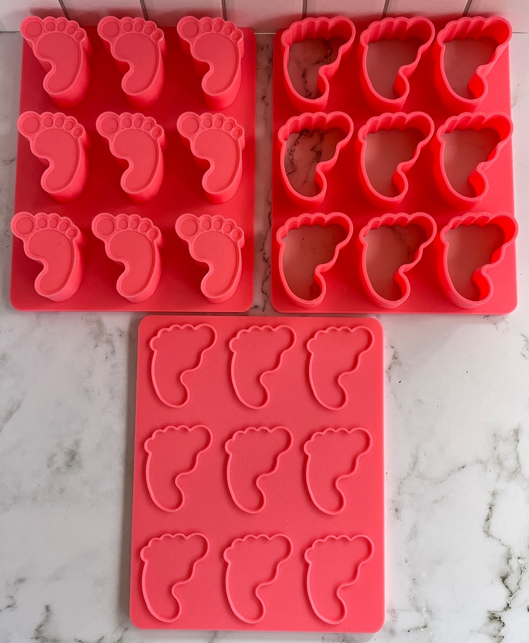 9 Cavity Mini Foot Bath Bomb Mold Multi Cavity Mold Pedicure Tab Mold ...